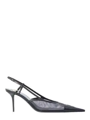 Saint Laurent Renée Cassandre Slingback Pumps - Black