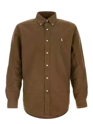Polo Ralph Lauren Embroidered-logo Shirt - Brown