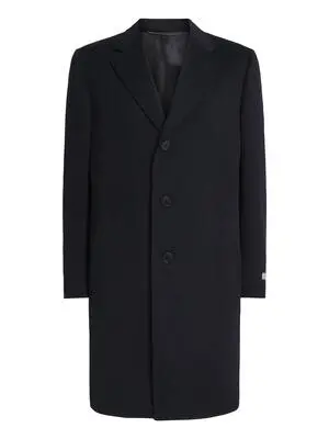 Canali Wool-cashmere Overcoat - Navy