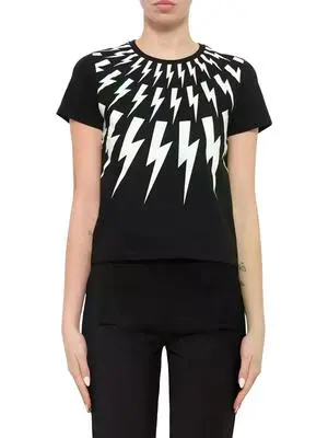 Neil Barrett Lightning Bolt T-shirt - Black