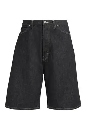 Studio Nicholson Wide-leg Denim Shorts - Black