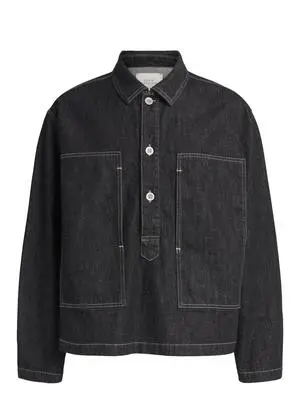 Studio Nicholson Denim Pullover Shirt - Black