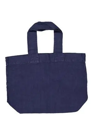 CHARVET ÉDITIONS Charvet Éditions Navy Blue Linen Escapade Bag