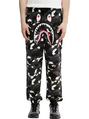 A BATHING APE City Camo Shark Track Pants - Black
