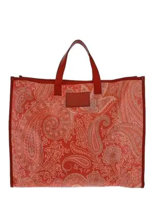 ETRO Etro Paisley Printed Logo Patch Tote Bag