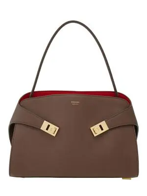 FERRAGAMO Hug Small Shoulder Bag - Clay