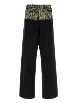 DRIES VAN NOTEN Dries Van Noten Embroidered Waist Straight-Leg Pants