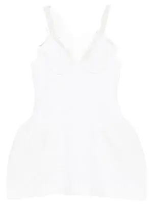 SHUSHU/TONG Lace Bow Mini Dress - White