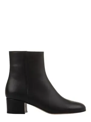 GIANVITO ROSSI Leather Ankle Boots - Black