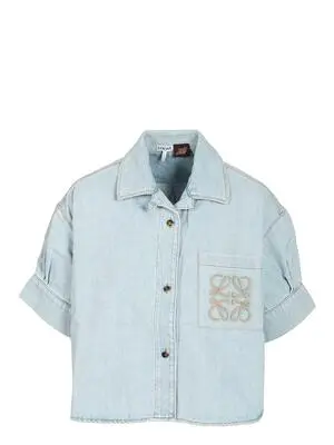 LOEWE LOEWE Paula's Ibiza Short-Sleeved Denim Shirt