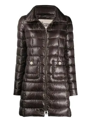 Herno Midi Down Jacket Brown