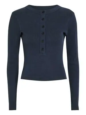 CITIZENS OF HUMANITY Citizens Of Humanity Varra Ribbed Cotton-Blend Henley Top