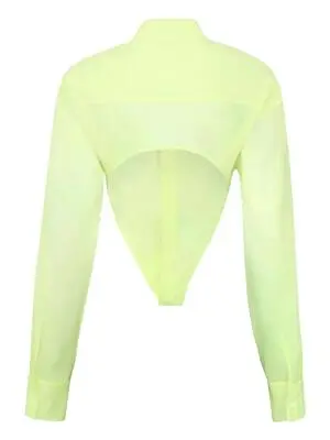 Dsquared2 Sheer Cut-out Back Shirt - Yellow