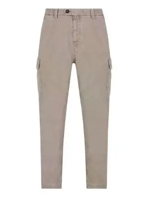 Brunello Cucinelli Granite Cotton Twill Cargo Pants - Grey