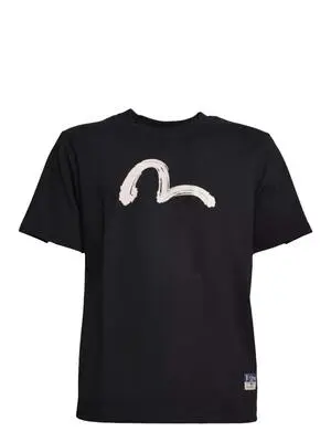 EVISU Seagull-print T-shirt - Black