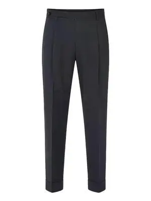 PT TORINO Pleated Turn-up Trousers - Grey