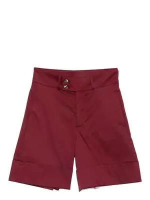BERWICH Nadine Button-detail Shorts - Red