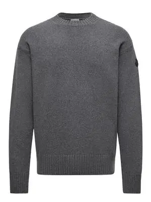 Moncler Wool & Cashmere Blend Crew Neck Sweater - Grey