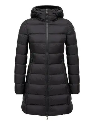 Moncler Gie Hooded Long Down Jacket - Black