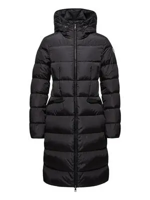 Moncler Avocette Hooded Long Down Jacket - Black