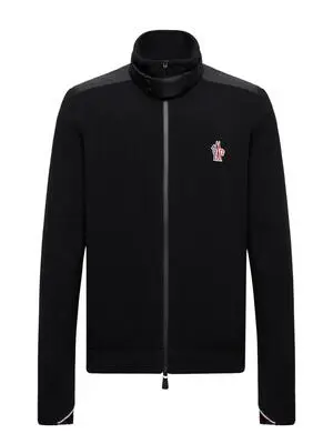 Moncler Zip-up Turtleneck Performance Fleece - Black