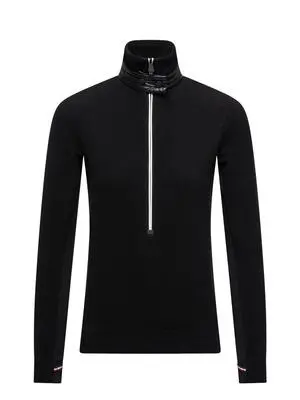 Moncler Half-zip Performance Fleece Top - Black
