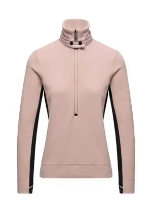 Moncler Half-zip Performance Fleece Top - Pink