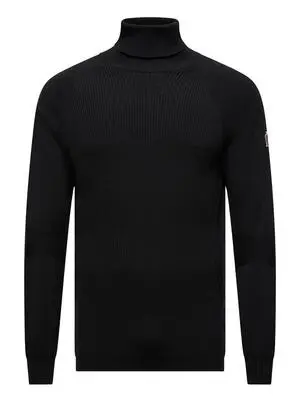 Moncler Wool Blend Turtleneck Sweater - Black