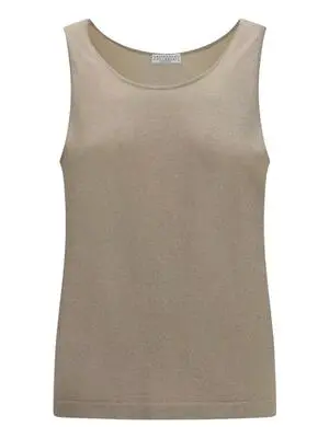 Brunello Cucinelli Metallic Effect Knit Top - Neutrals