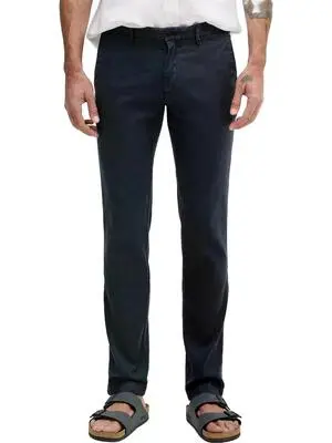 Karl Lagerfeld Slim Fit Button-fastening Trousers - Blue