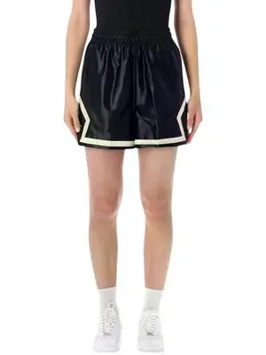 JORDAN Diamond Satin Shorts - Black