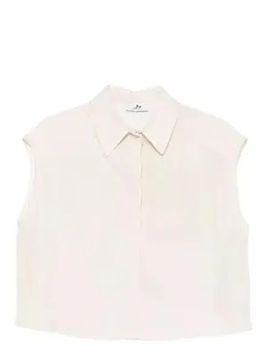 MARC ELLIS Sleeveless Chest-pocket Shirt - Neutrals