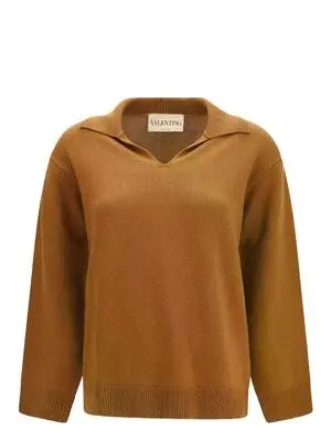 Valentino Garavani Cashmere Polo-collar Sweater - Neutrals