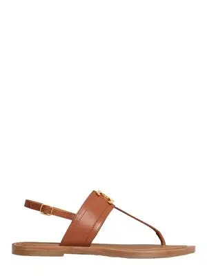 Celine Triomphe Flat Sandals - Brown