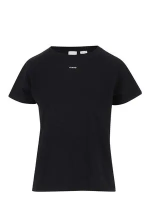 Pinko Mini Logo Crewneck T-shirt - Black