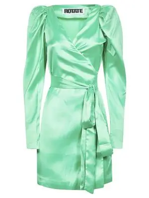 ROTATE BY BIRGER CHRISTENSEN Long-sleeved V-neck Dress - Green