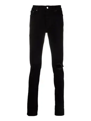 Amiri Distressed Slim-fit Jeans - Black
