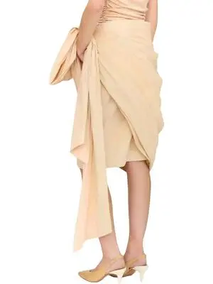 Chloé Draped Midi Skirt - Neutrals
