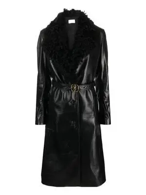Bally Lapel Long-sleeved Coat - Black