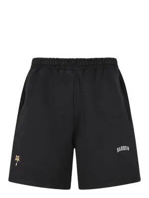 BARROW Logo Print Bermuda Shorts - Black