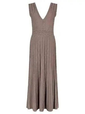 D.exterior Sequin-embellished Maxi Dress - Neutrals