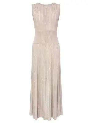 D.exterior Sequined Maxi Dress - Neutrals