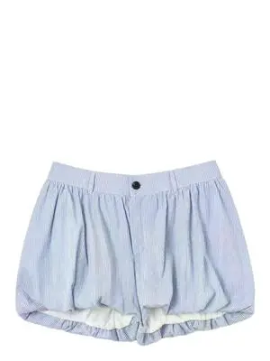 EMERGENCY ROOM Pinstripe Pattern Balloon Shorts - Blue