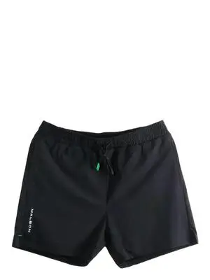 MALBON Logo-print Drawstring Shorts - Black