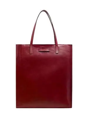 THE BRIDGE Mirra Logo-plaque Leather Tote Bag - Red