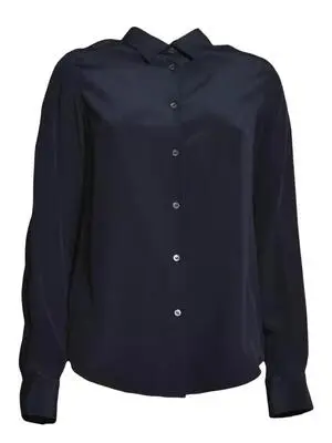 Aspesi Long-sleeve Satin Shirt - Blue