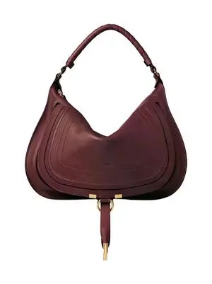 Chloé Marcie Stitch Detail Shoulder Bag - Brown