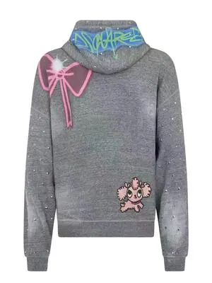 Dsquared2 Rebel Studded Hoodie - Grey