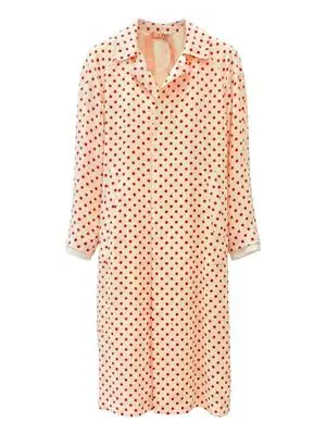 N°21 Polka Dot Print Raglan Sleeve Coat - Neutrals