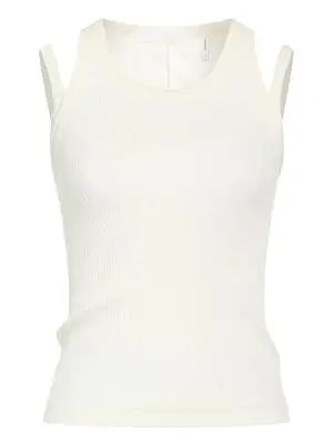 Helmut Lang Ribbed Jersey Tank Top - White